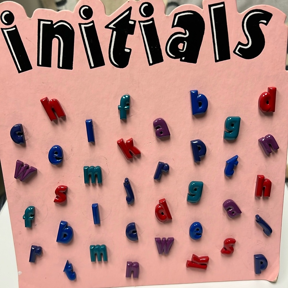 Nos Vintage Pick One Lowercase Letters Colorful Ename… - Gem